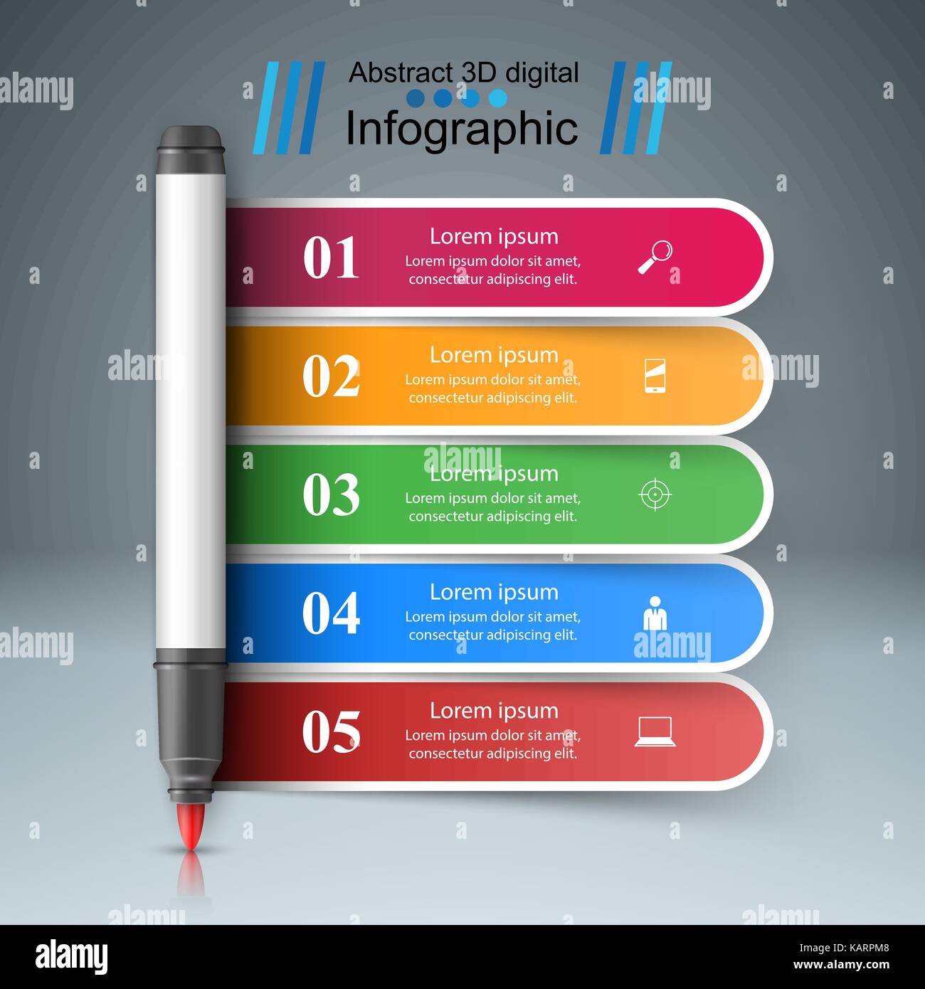 Business Infographics.Marker icon Stock Vector Image & Art - Alamy