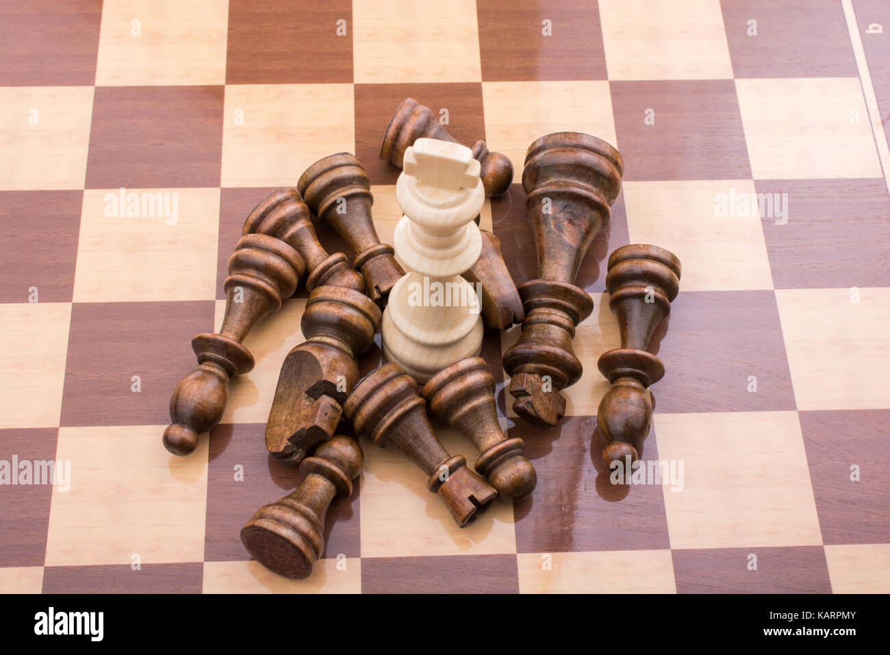 Chess board with chess pieces on it Stock Photo - Alamy