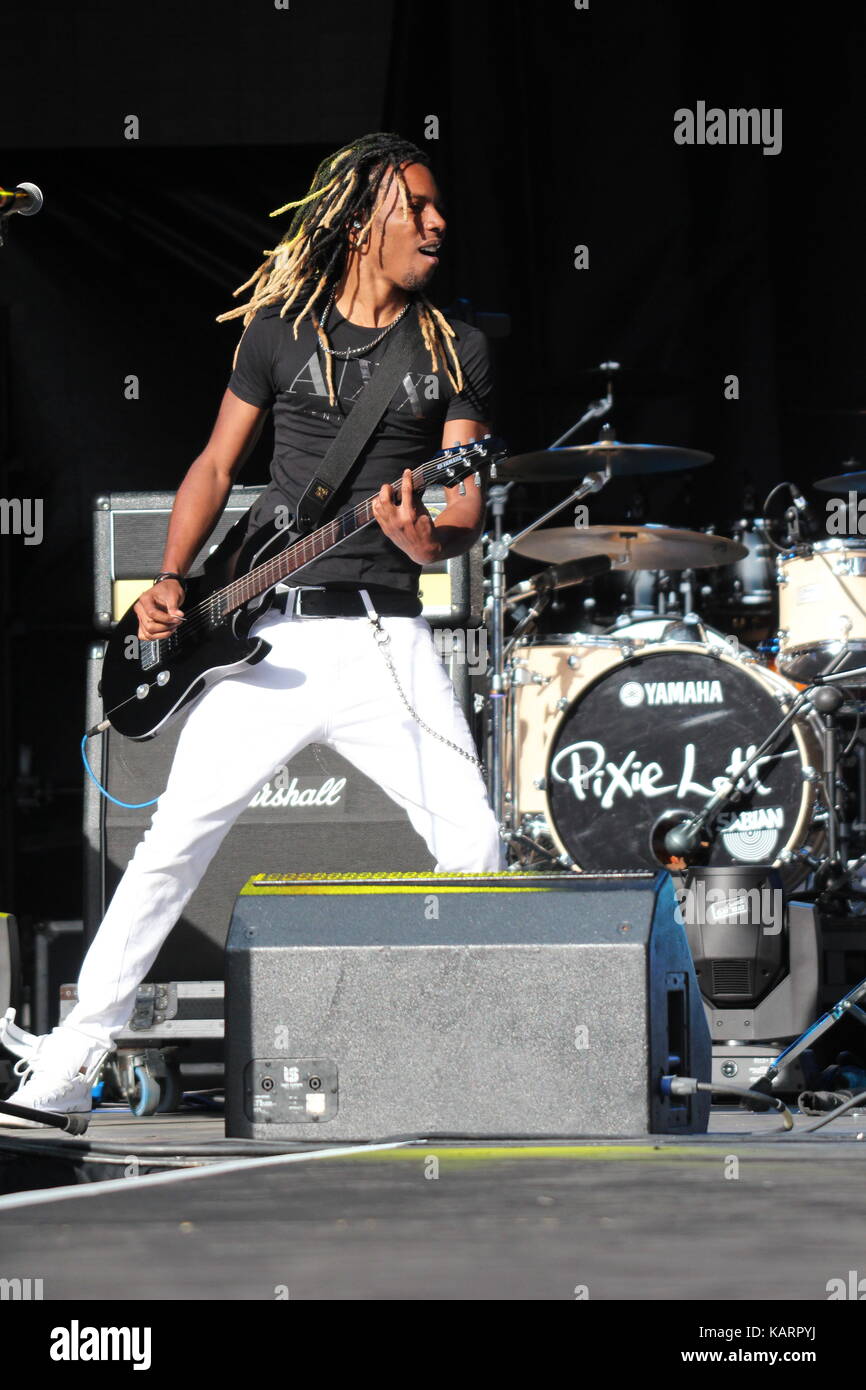 Cover Drive performing Eirias Stadium Colwyn bay Wales Stock Photo - Alamy