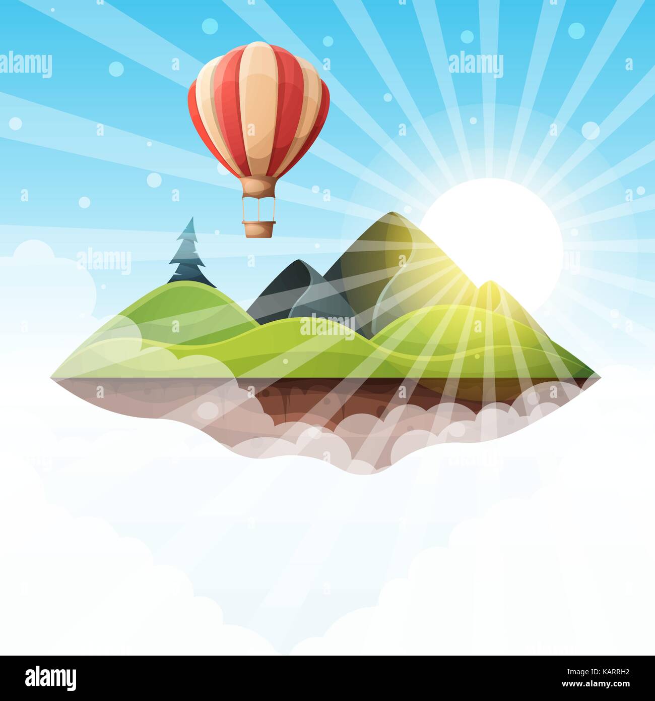 Beach scene cartoon hi-res stock photography and images - Alamy