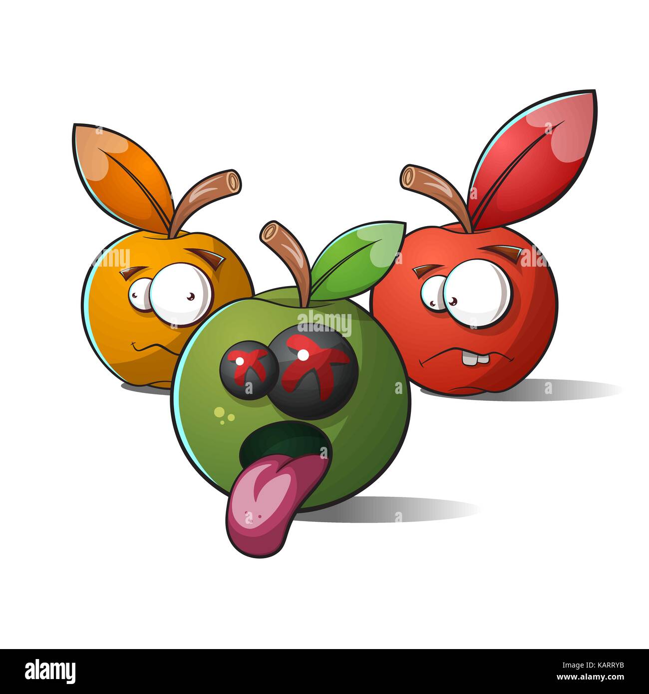 Terrible, funny apples. Death and madness Stock Vector Image & Art - Alamy
