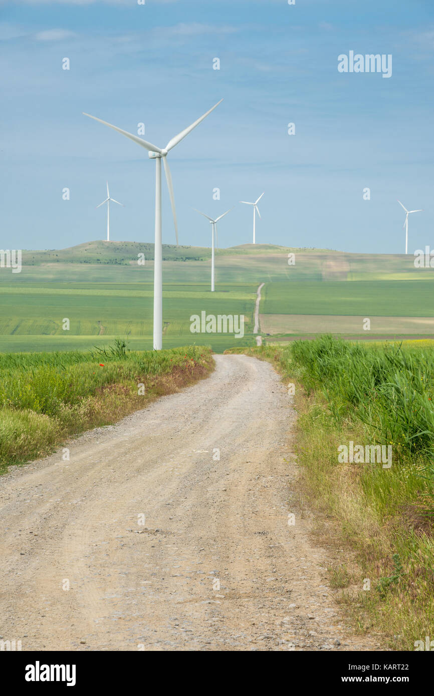 Wind turbines from Dobrogea, Romania Stock Photo - Alamy