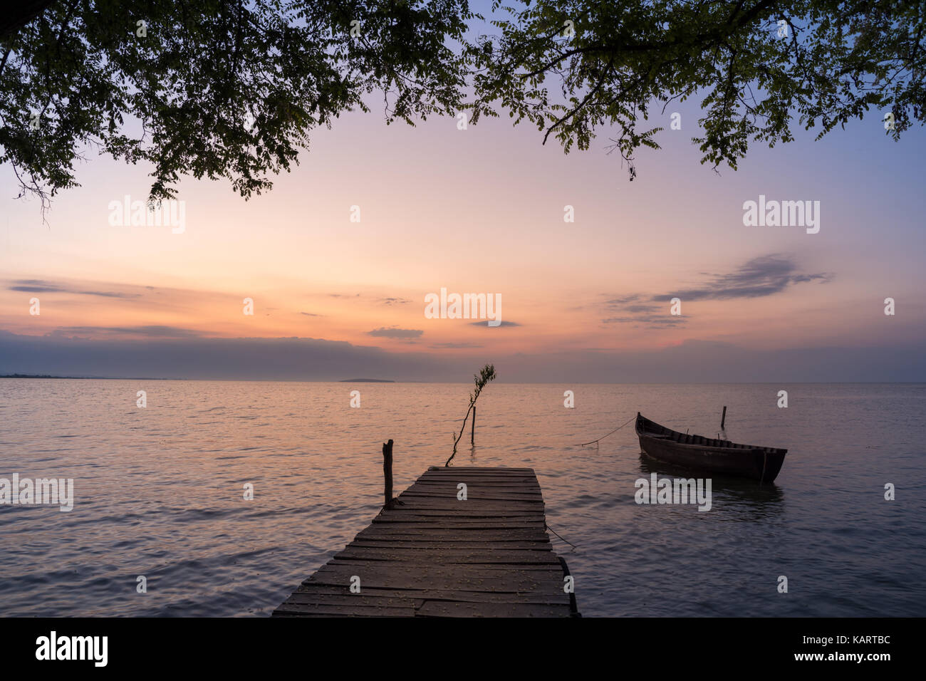 Sarichioi on Razelm lake in Dobrogea Romania Stock Photo - Alamy