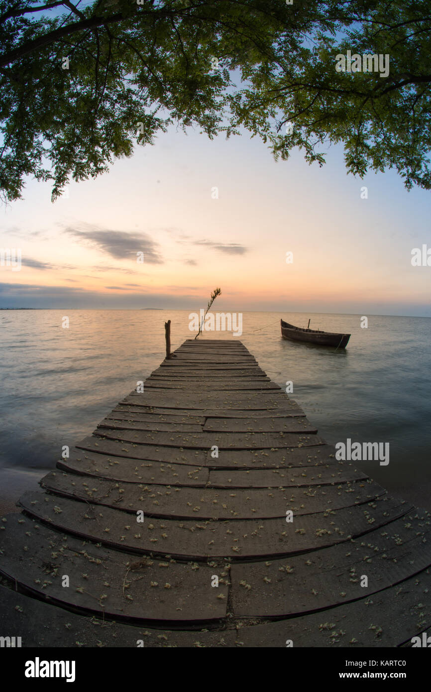 Sarichioi on Razelm lake in Dobrogea Romania Stock Photo - Alamy