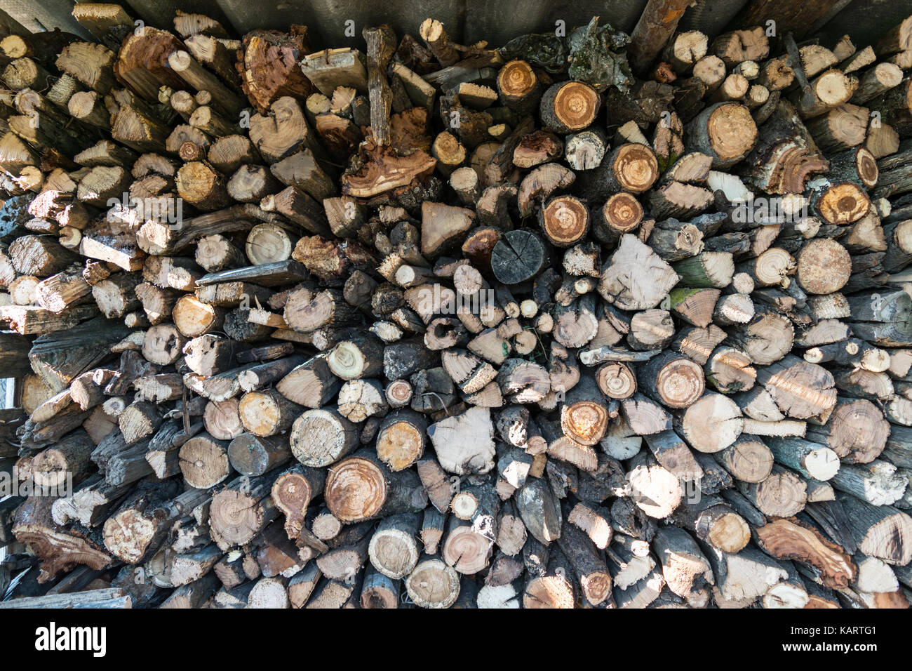cut round logs - firewood stack background pattern Stock Photo - Alamy
