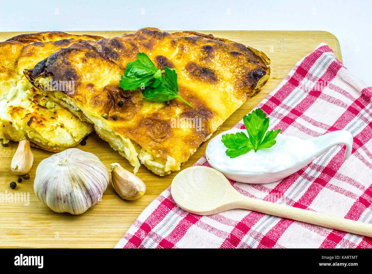 Cheese burek/sirnica composition Stock Photo - Alamy