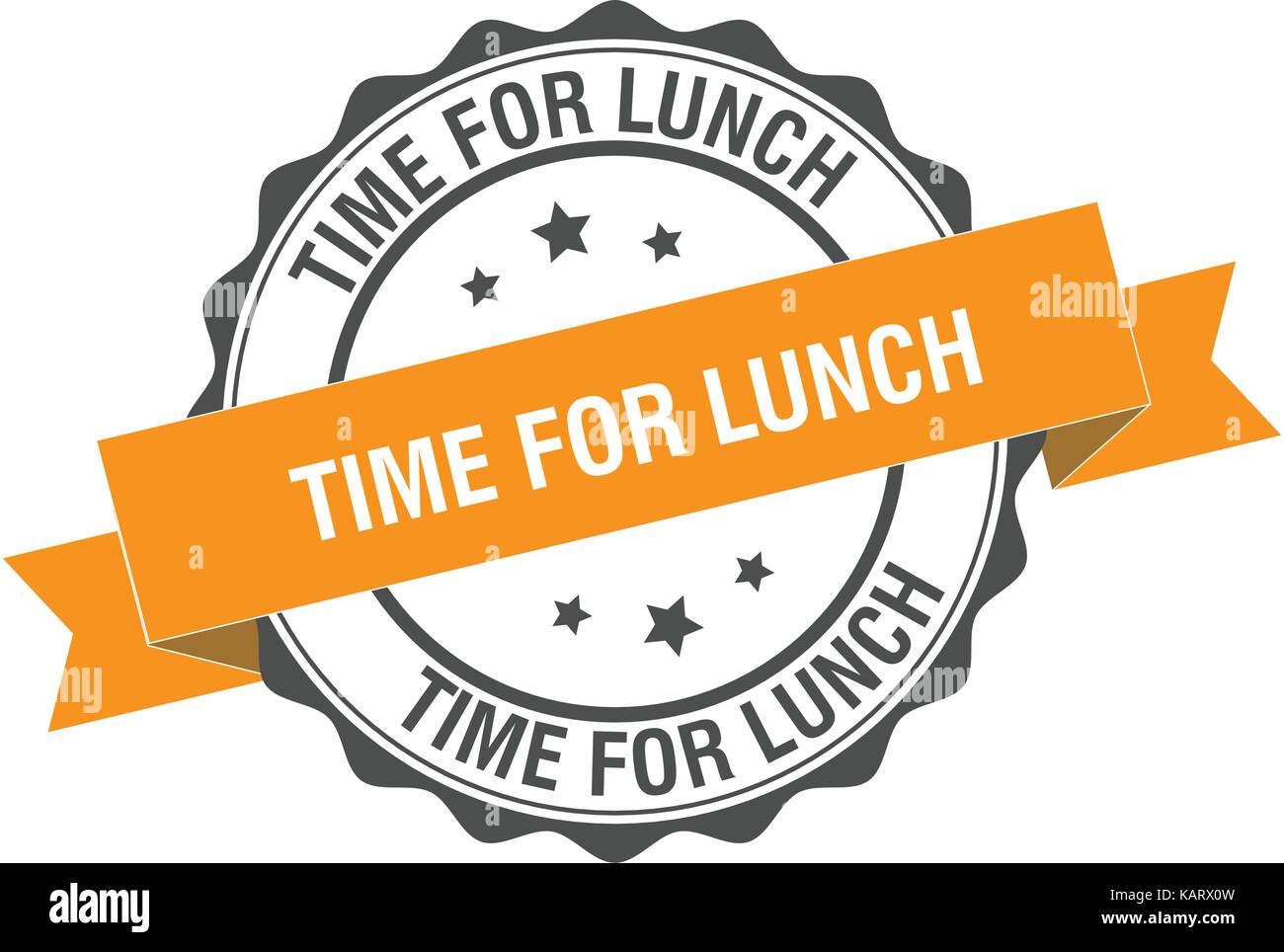 Time for lunch stamp illustration Stock Vector Image & Art - Alamy