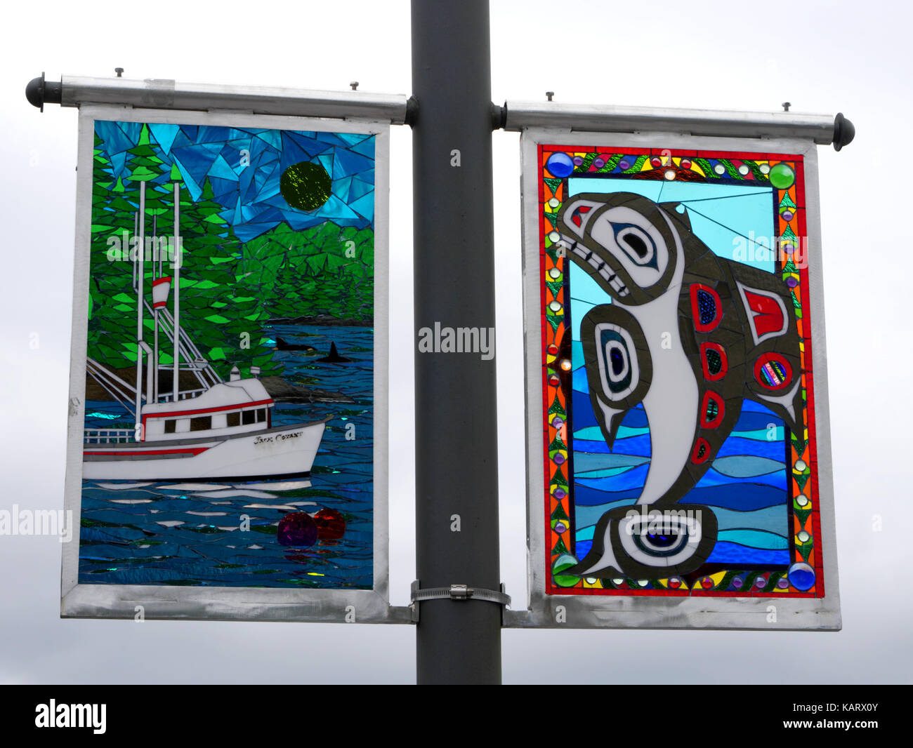 Public art, Ketchikan, Alaska, USA Stock Photo - Alamy
