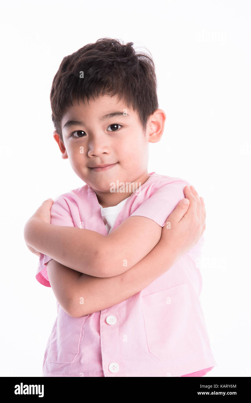 Studio portrait of East Asian male child Stock Photo - Alamy