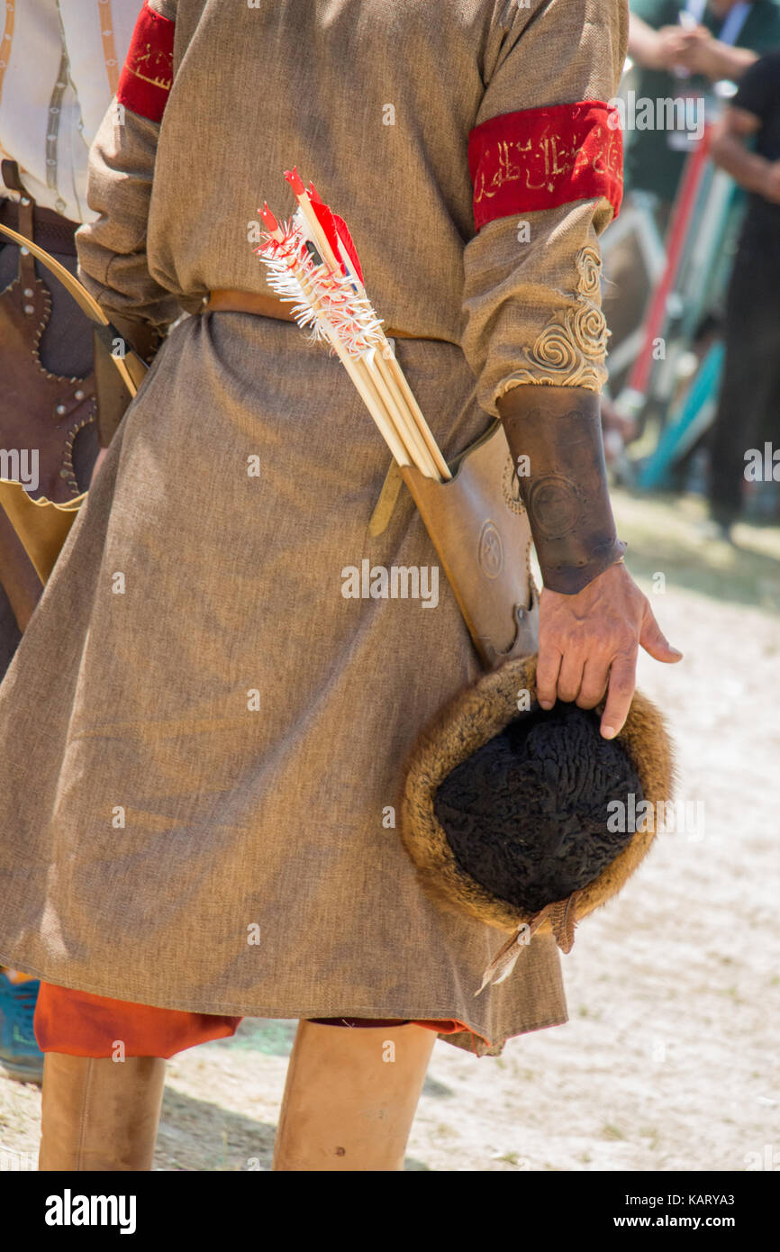 Turkish man and horseman ethnic clothes examples Stock Photo - Alamy