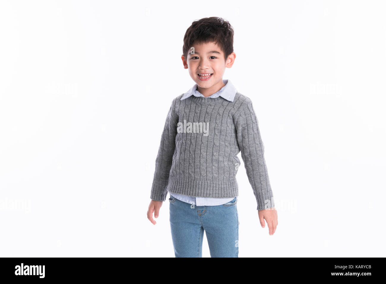 Studio portrait of East Asian male child Stock Photo - Alamy