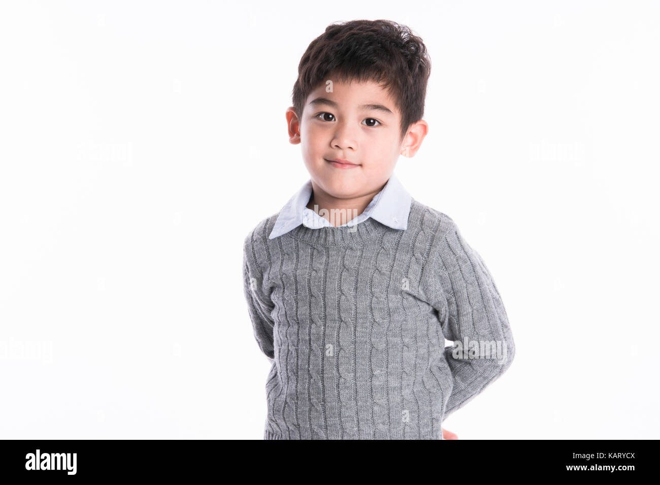 Studio portrait of East Asian male child Stock Photo - Alamy