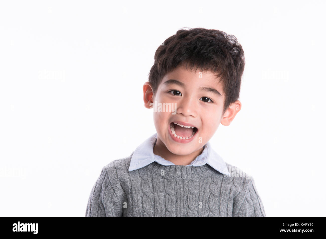 Studio portrait of East Asian male child Stock Photo - Alamy