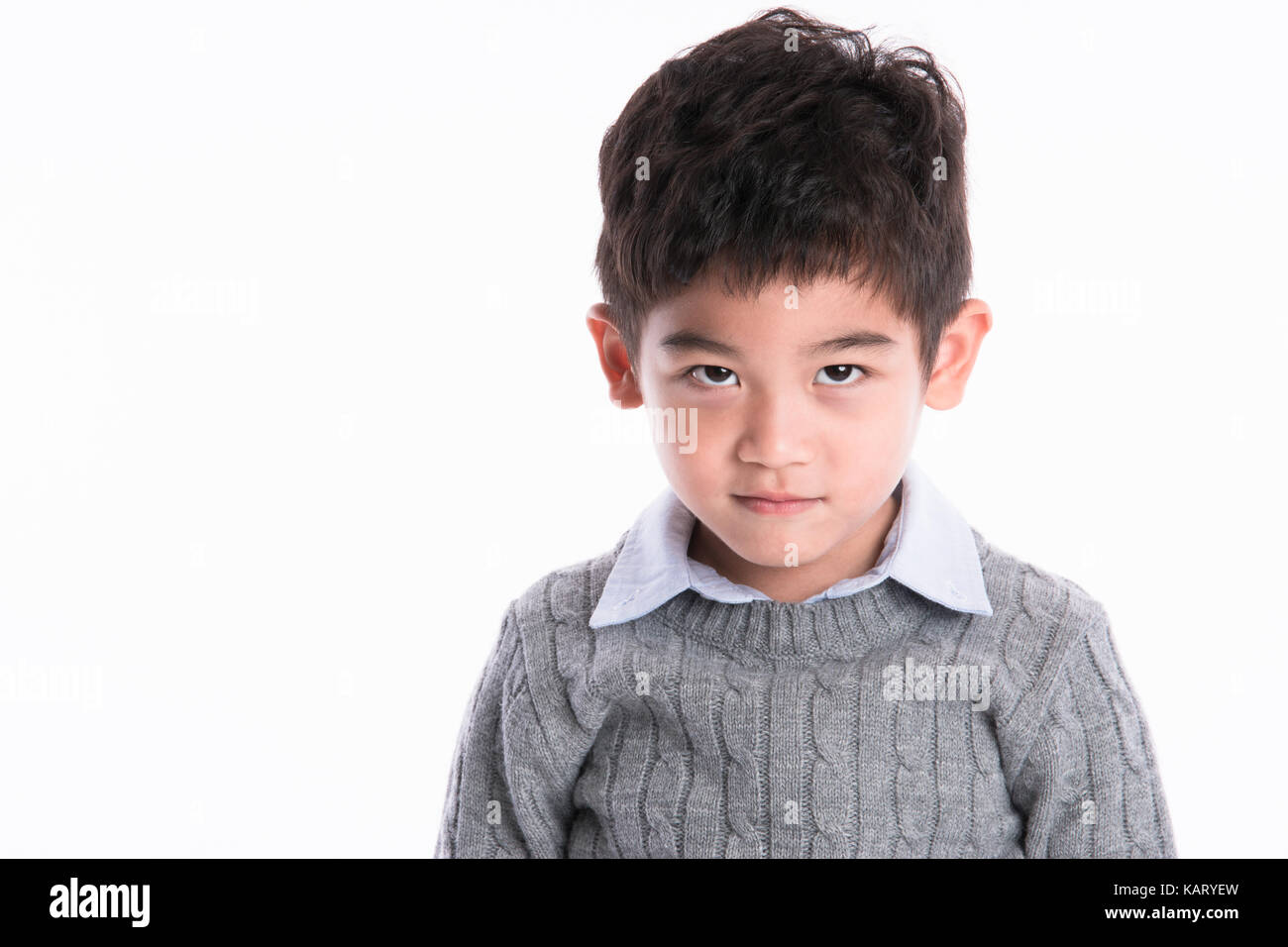 Studio portrait of East Asian male child Stock Photo - Alamy