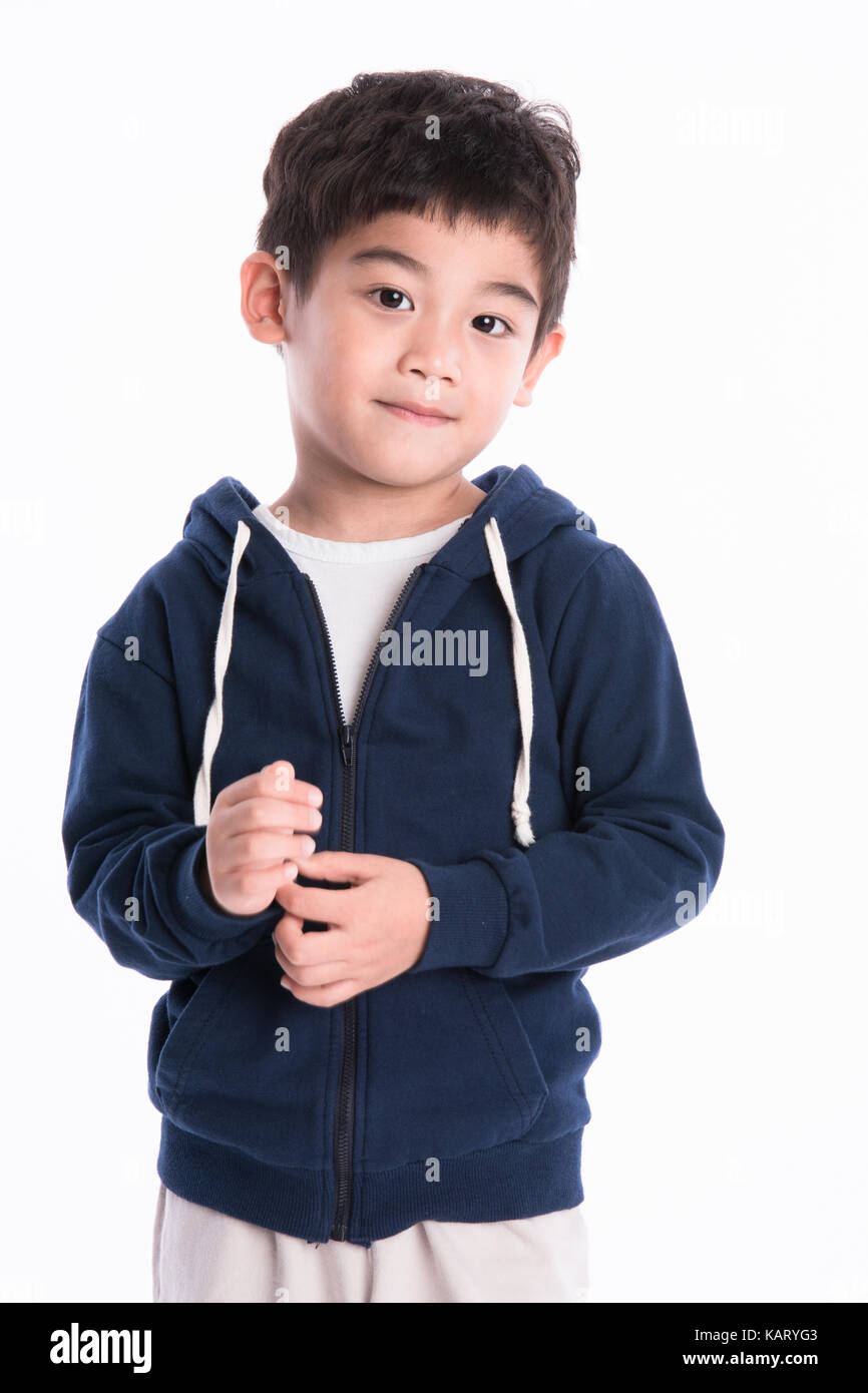 Studio portrait of East Asian male child Stock Photo - Alamy