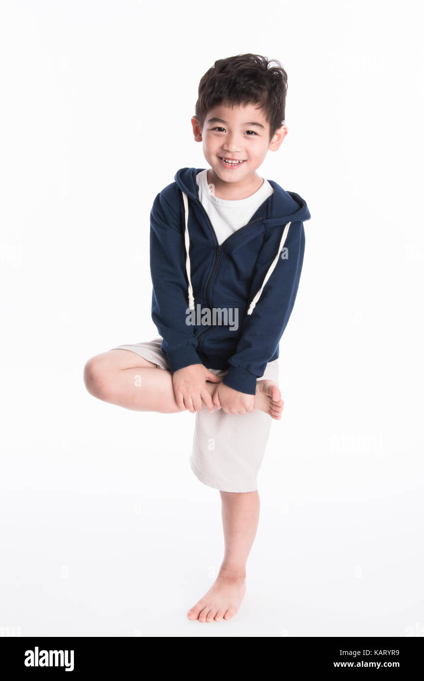 Studio portrait of East Asian male child Stock Photo - Alamy