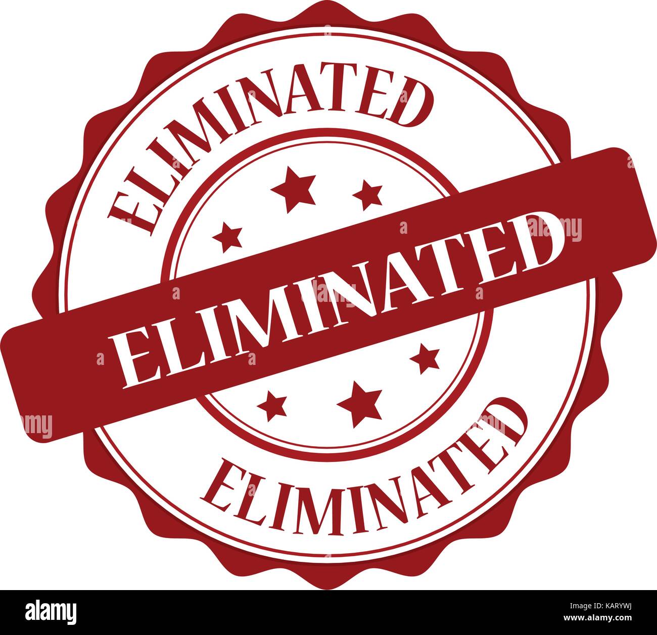 Eliminated red stamp illustration Stock Vector Image & Art - Alamy
