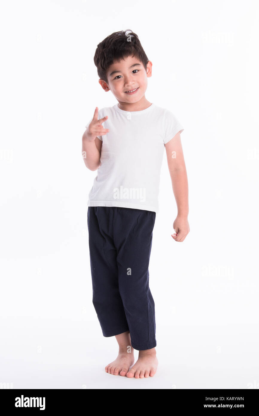 Studio portrait of East Asian male child Stock Photo - Alamy