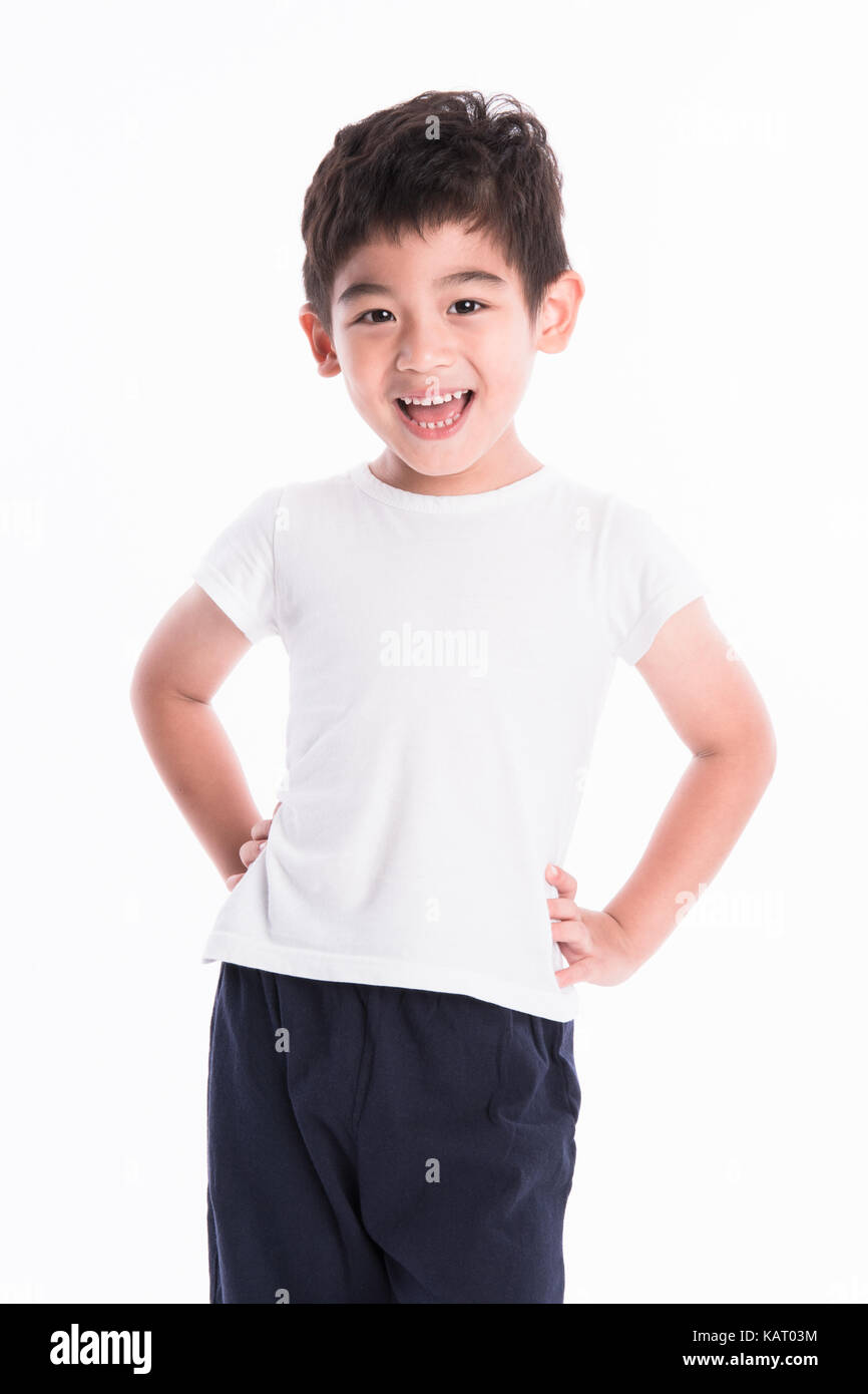 Studio portrait of East Asian male child Stock Photo - Alamy