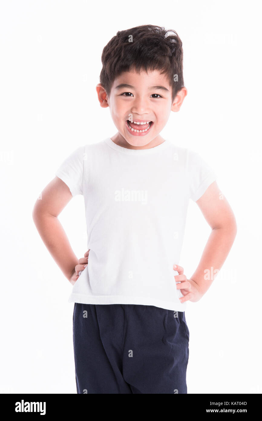Studio portrait of East Asian male child Stock Photo - Alamy