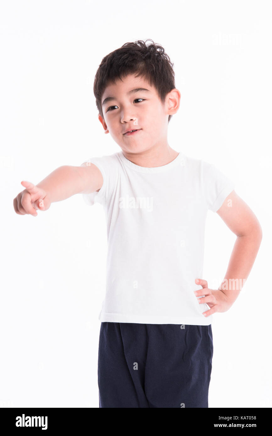 Studio portrait of East Asian male child Stock Photo - Alamy