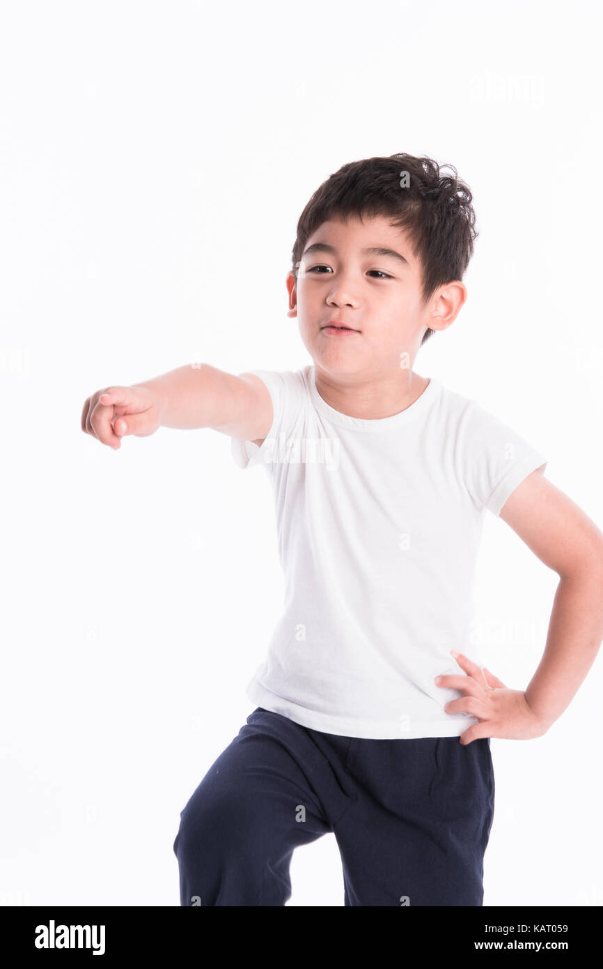 Studio portrait of East Asian male child Stock Photo - Alamy