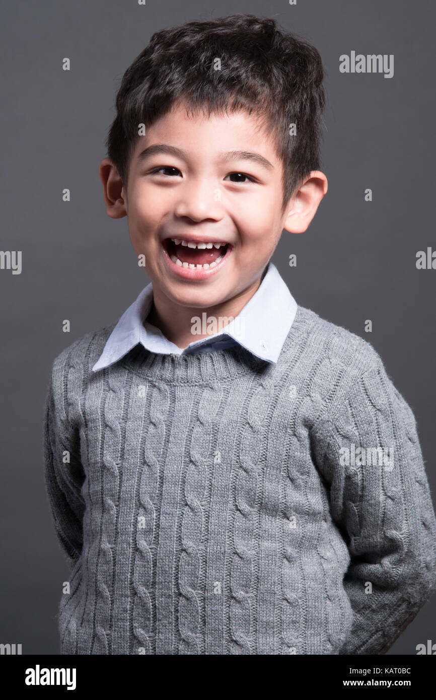 Studio portrait of East Asian male child Stock Photo - Alamy