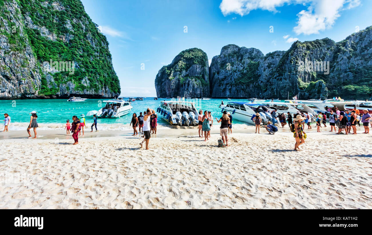 Ko Phi Phi Lee; Thailand July 06; 2017 :; is an island of the Phi Phi ...