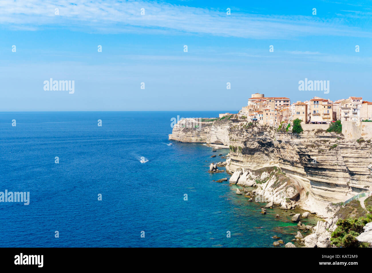 View of Bonifacio old town Corsica island France Stock Photo - Alamy