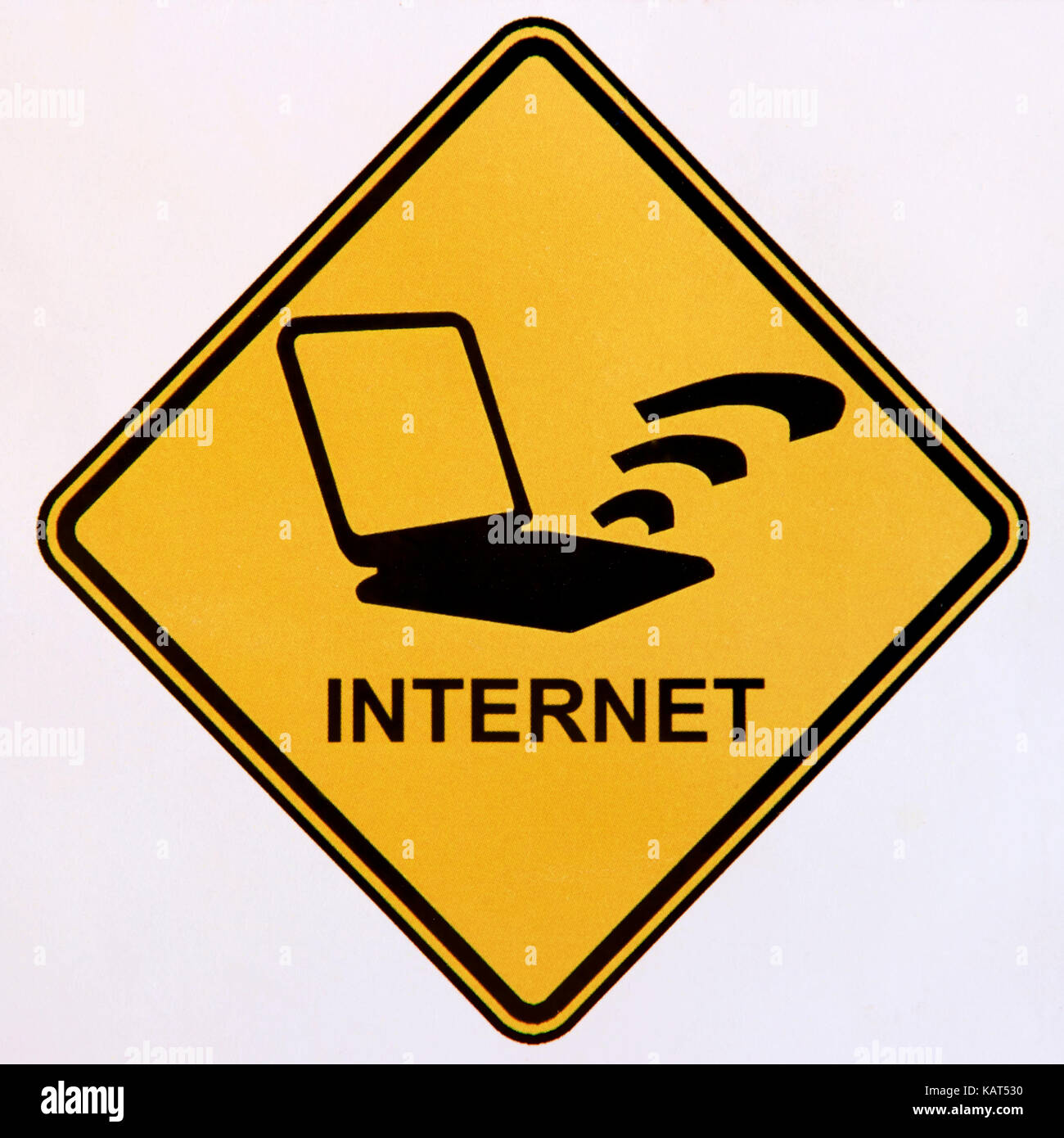 Internet sign in yellow and black as background Stock Photo - Alamy