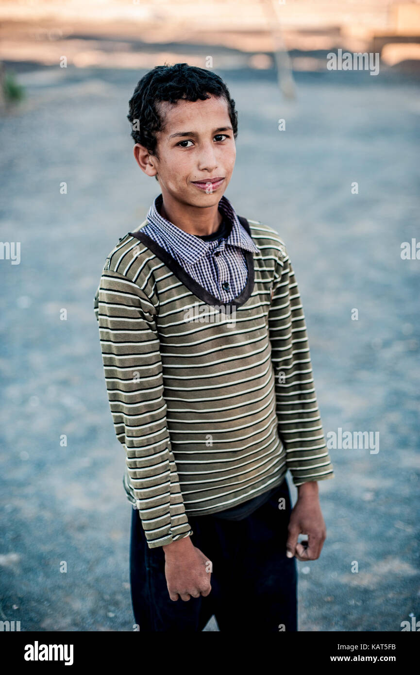 Portrait of a boy near Merzouga, Morocco Stock Photo - Alamy
