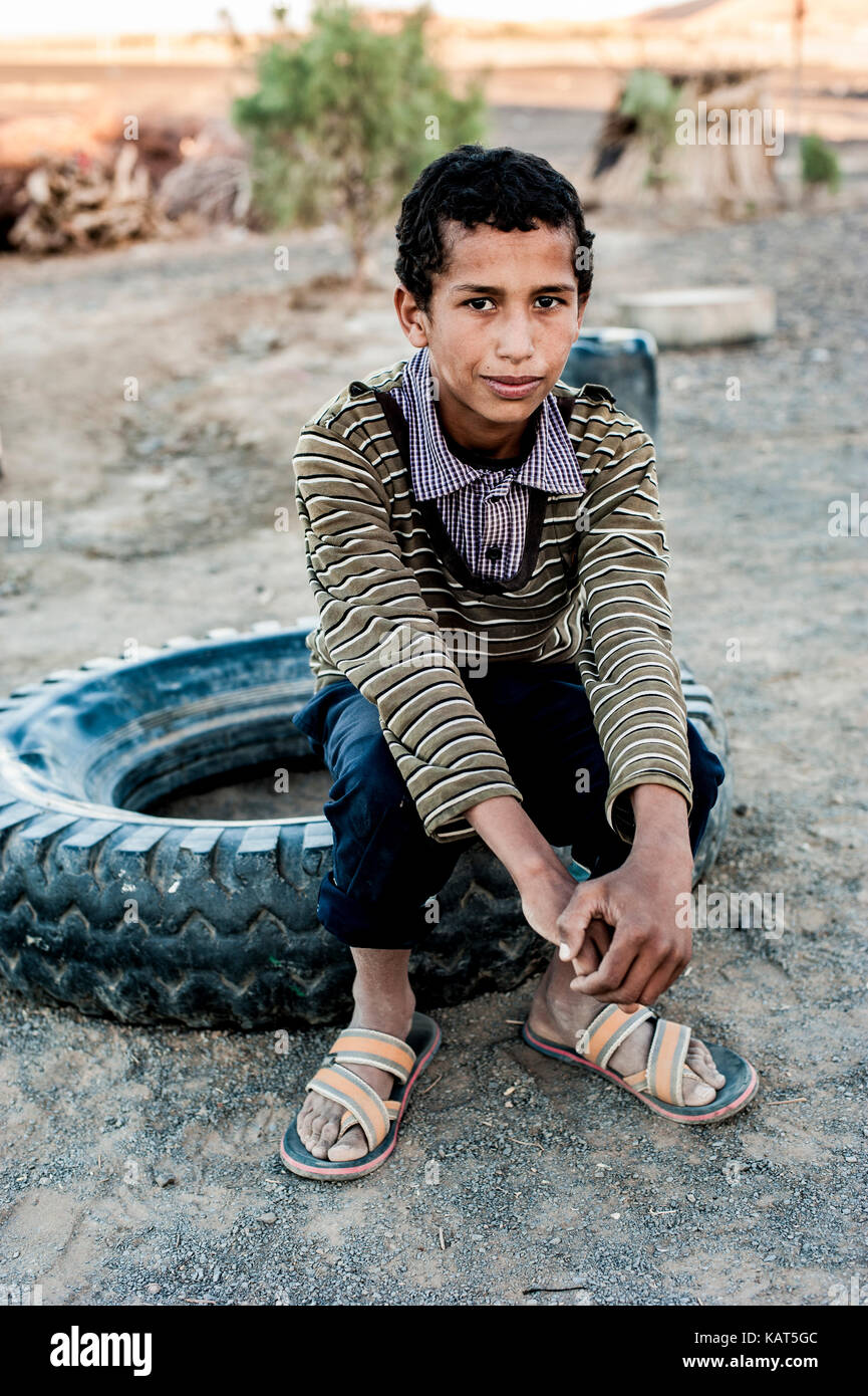 Portrait of a boy near Merzouga, Morocco Stock Photo - Alamy