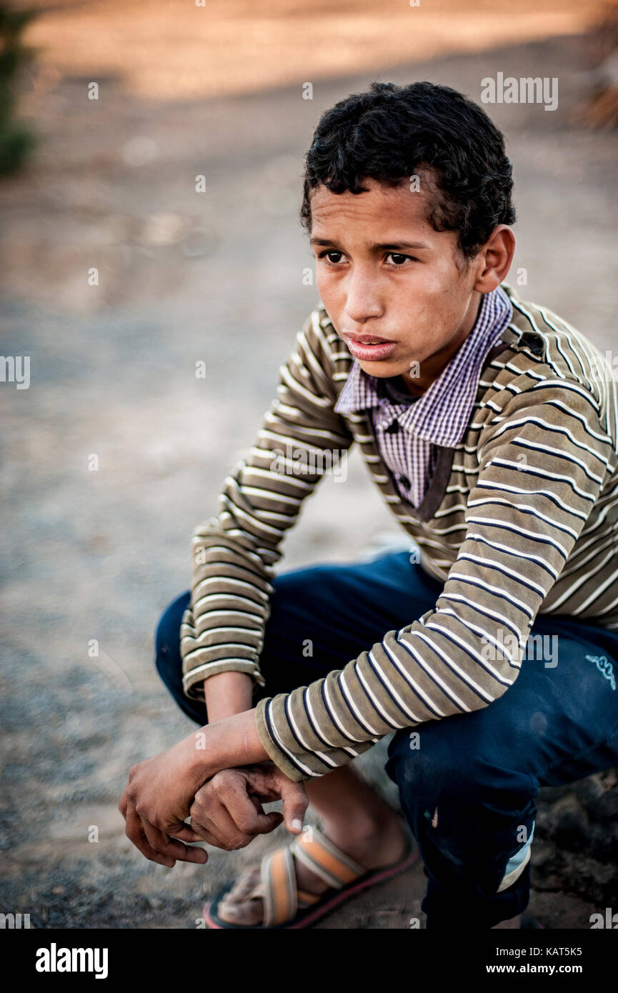 Portrait of a boy near Merzouga, Morocco Stock Photo - Alamy