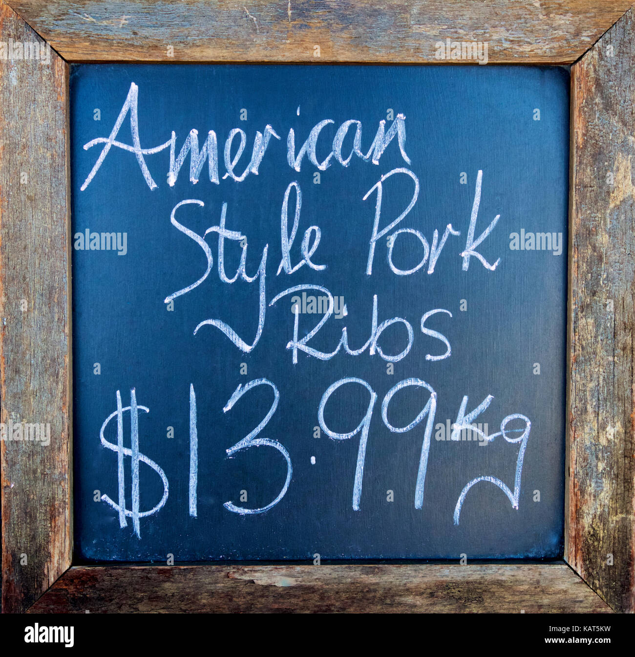 Butcher shop blackboard sign hi-res stock photography and images - Alamy