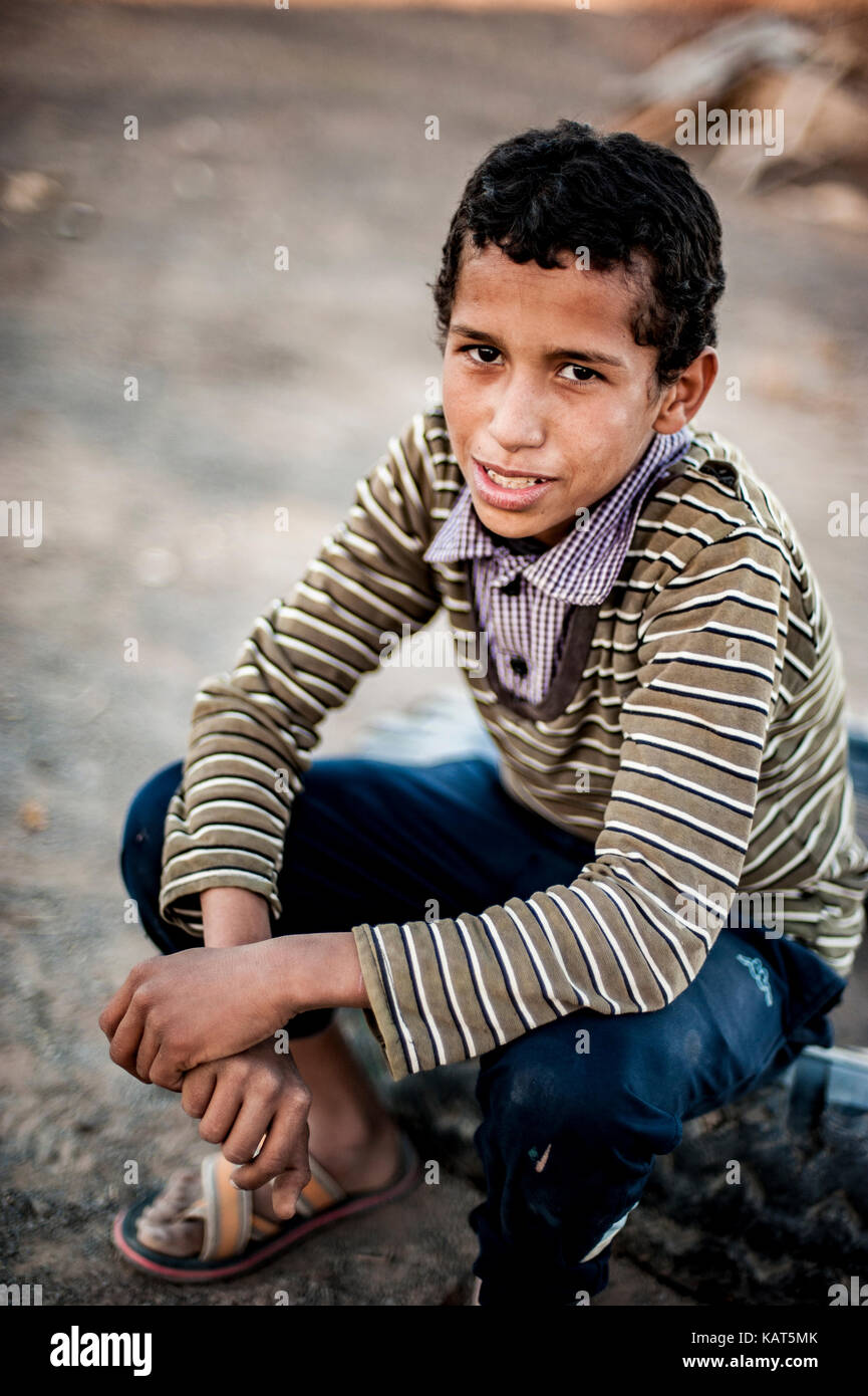 Portrait of a boy near Merzouga, Morocco Stock Photo - Alamy