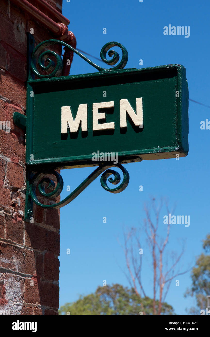 Toilet sign: men, Australia Stock Photo - Alamy