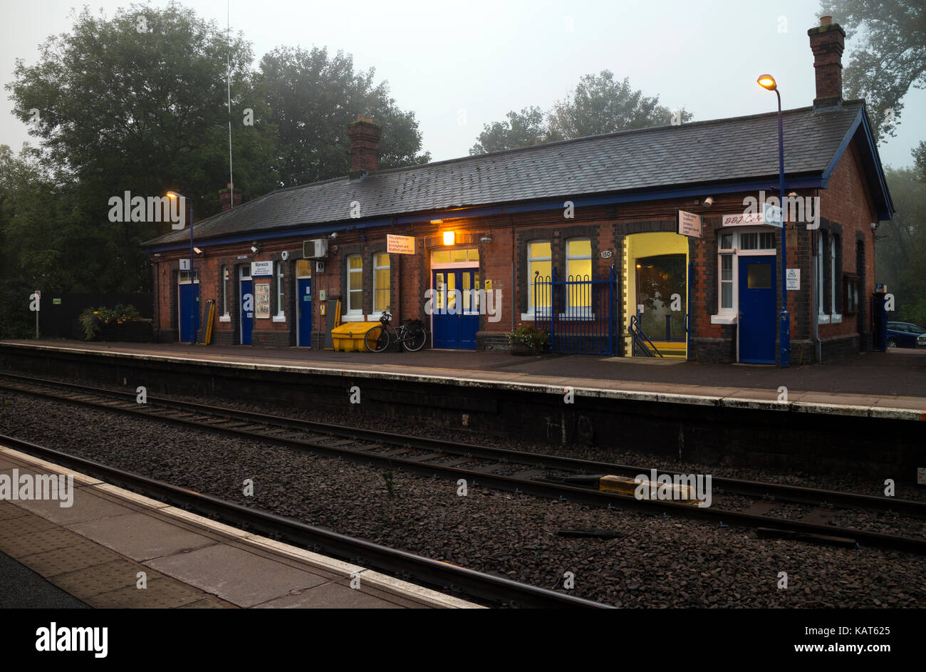Warwick railway station, early morning, Warwickshire, England, UK Stock ...