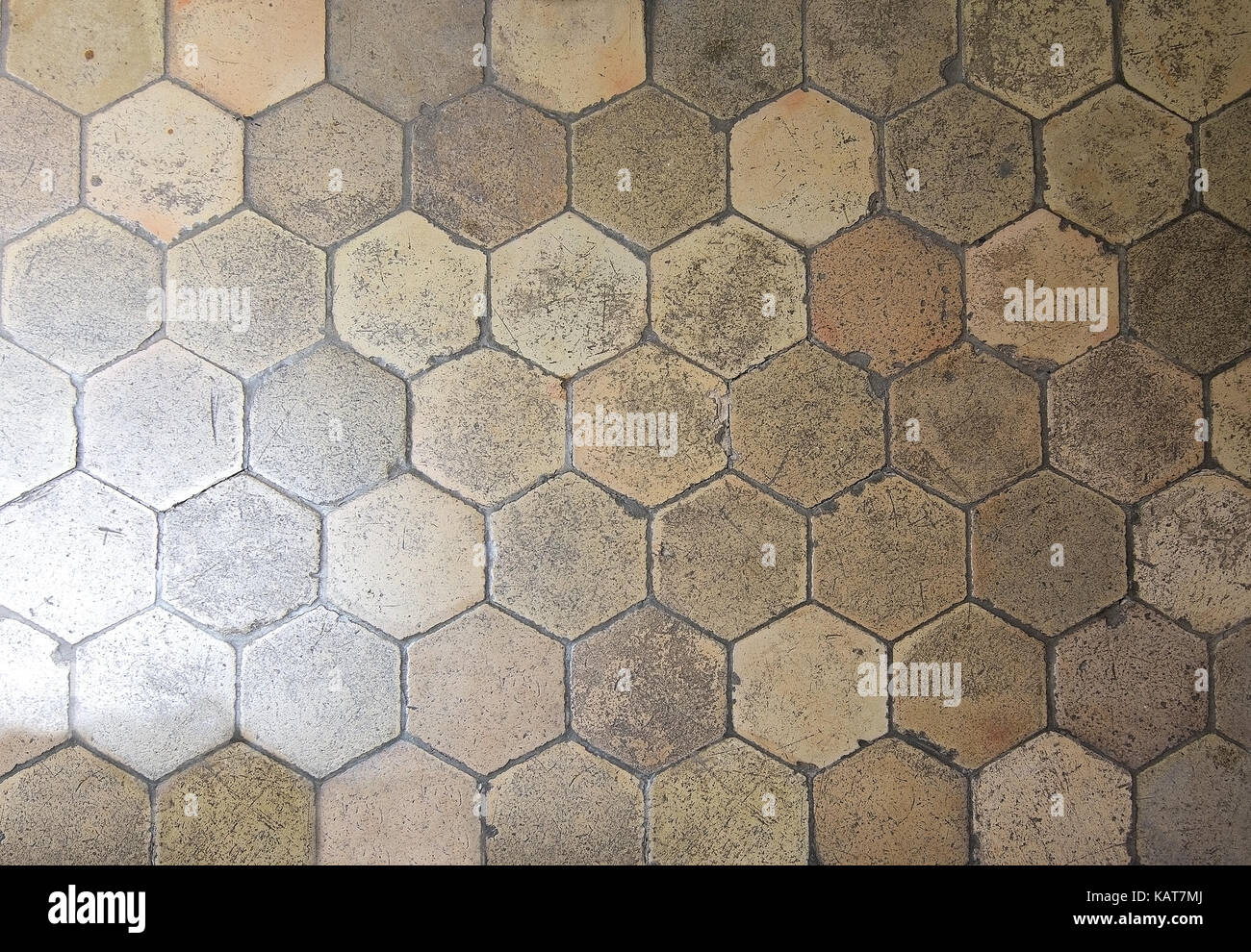 Hexagonal floor tiles background texture Stock Photo - Alamy