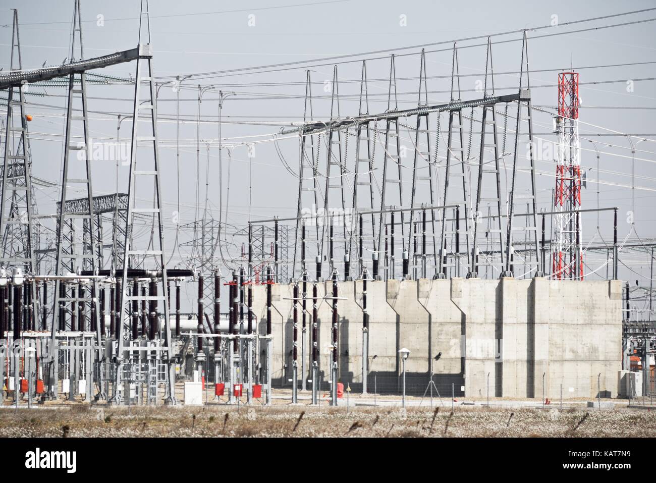 Closeup of an electrical substation Stock Photo - Alamy