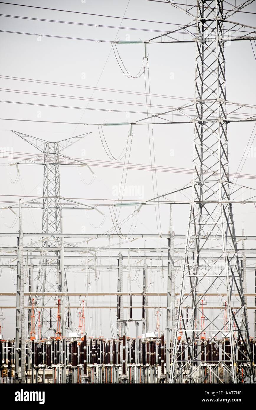 Closeup of an electrical substation Stock Photo - Alamy