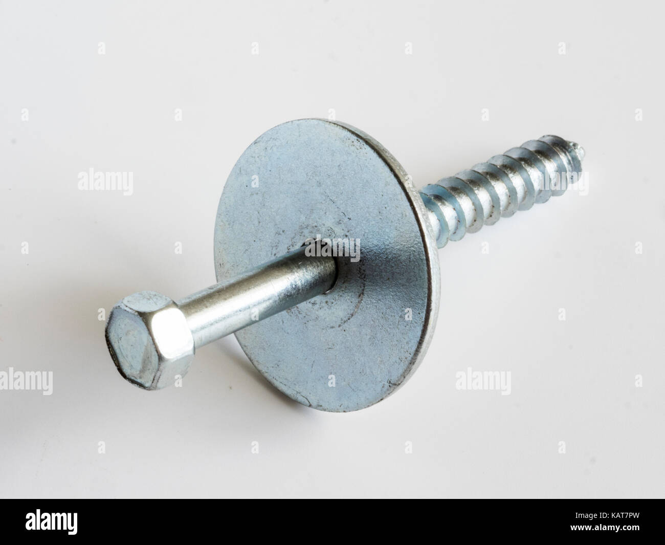 Bolt with washer isolated on white background Stock Photo - Alamy