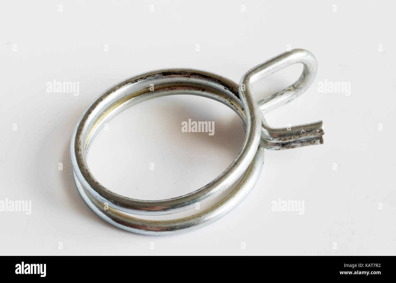 Double Wire Spring hose clips isolated on white background Stock Photo ...
