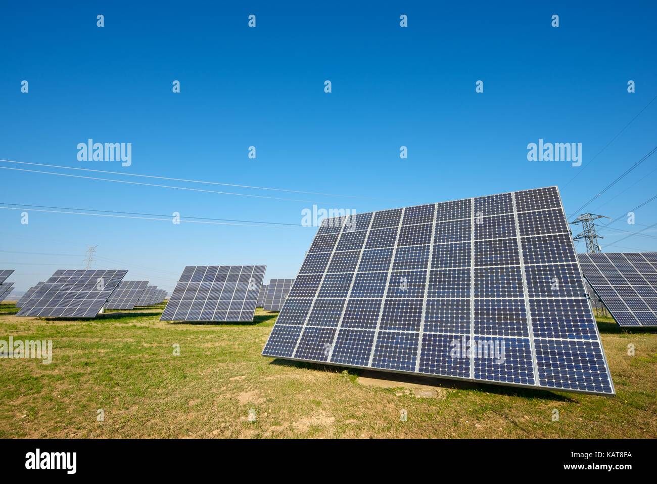 Photovoltaic panels for renewable electric production, Navarra, Aragon ...