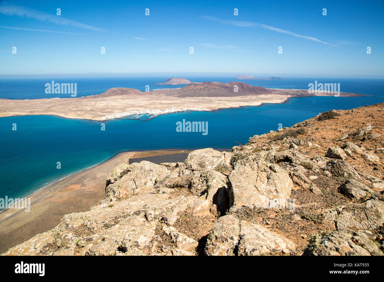 La Graciosa island and El Rio channel, Chinjo archipelago natural park ...