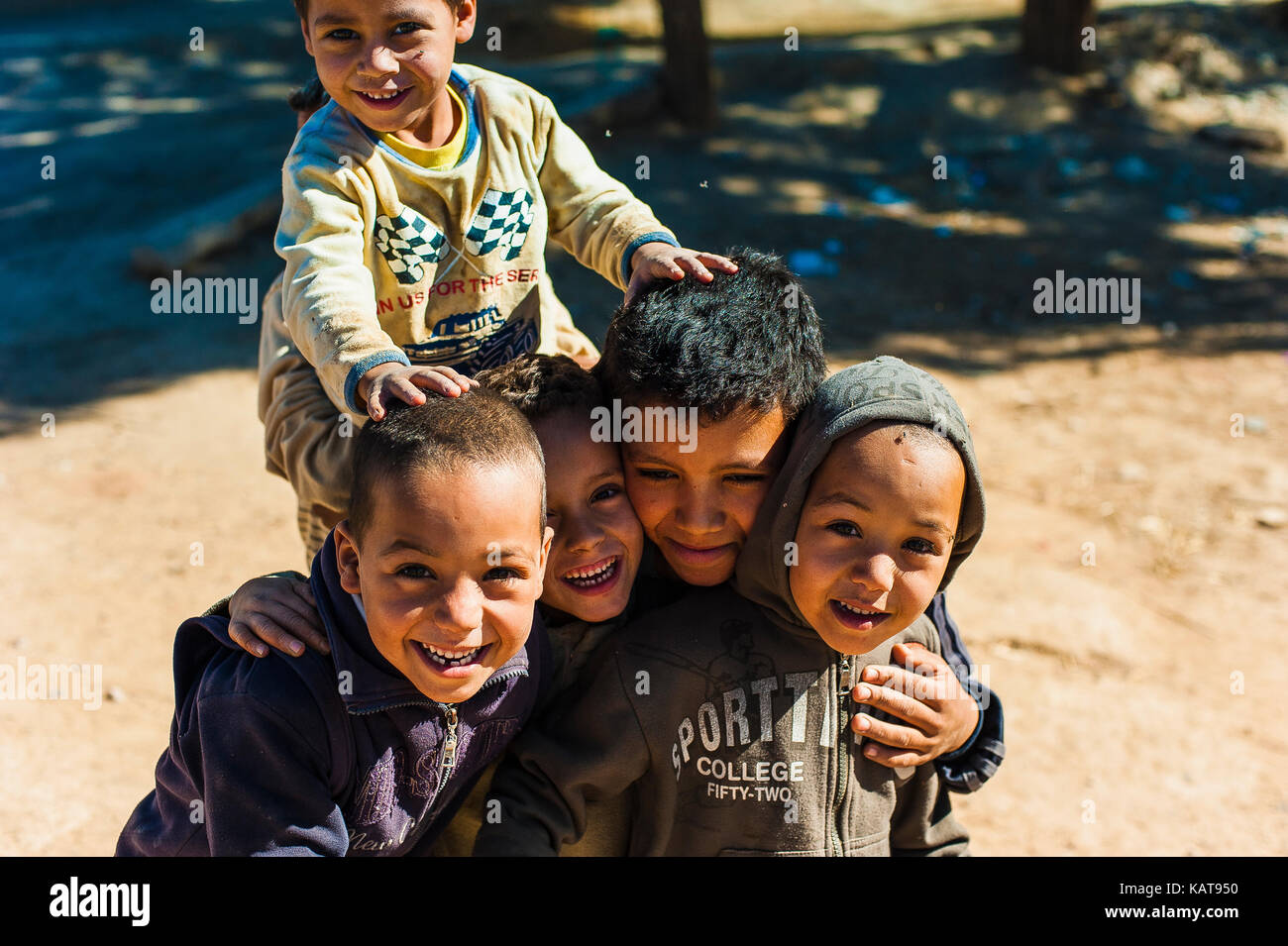 Children playing in village Merzouga, Morocco Stock Photo - Alamy