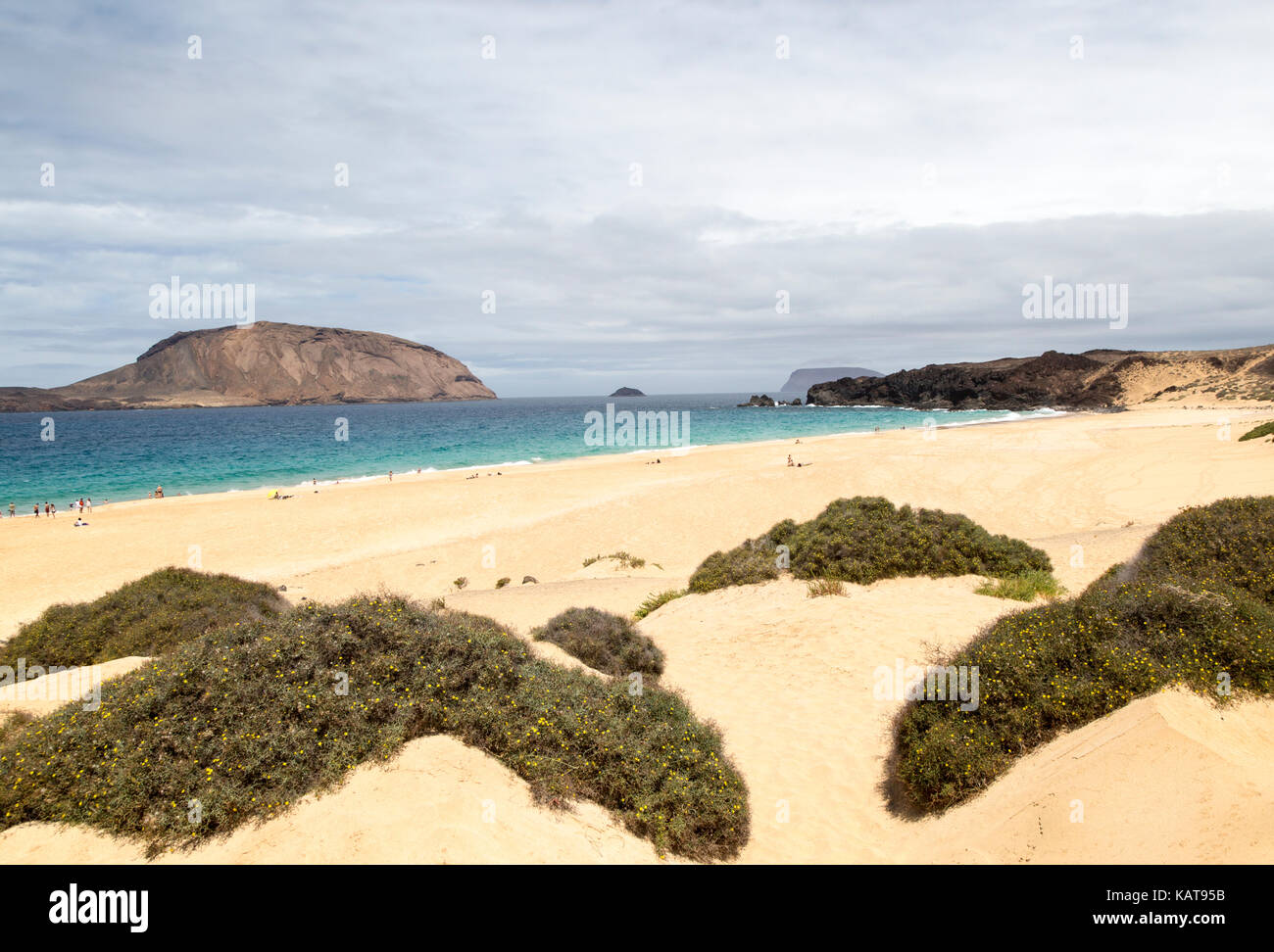 Montana Clara island nature reserve and sandy beach Playa de las ...