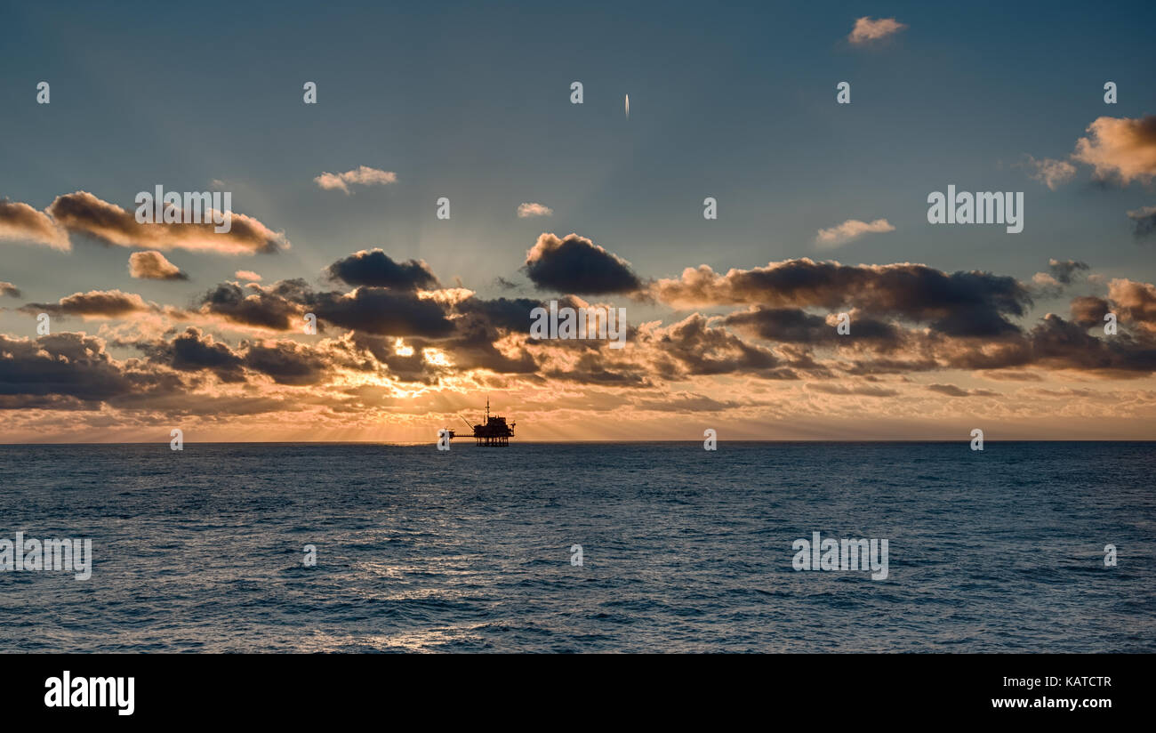 Sunset at North Sea Stock Photo - Alamy