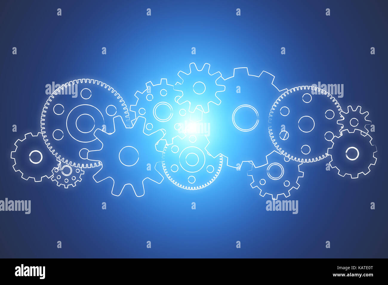 View of Gear wheel concept isolated on background - Technology concept ...