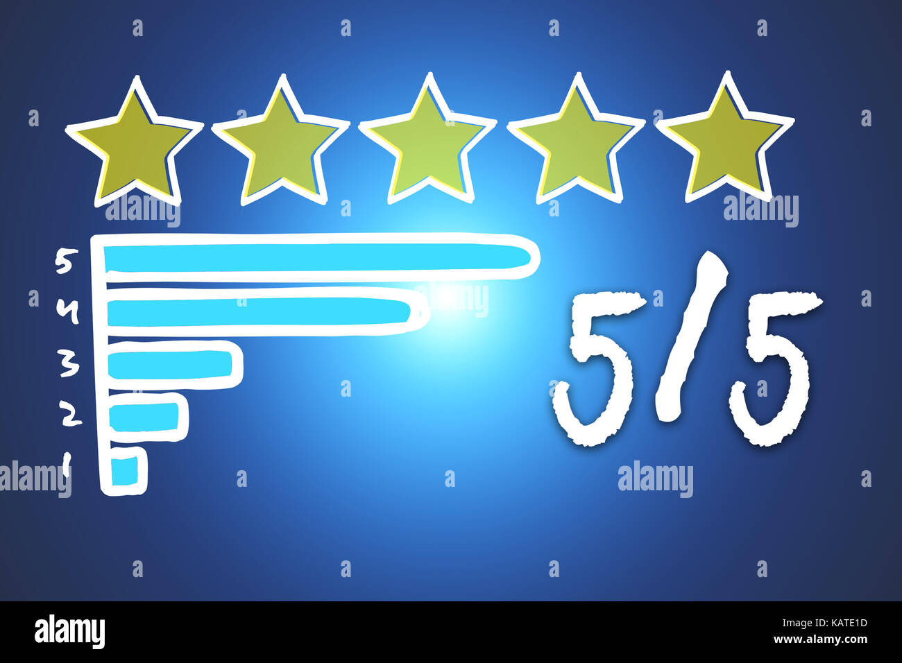 Concept view of ranking stars isolated on a background - business ...
