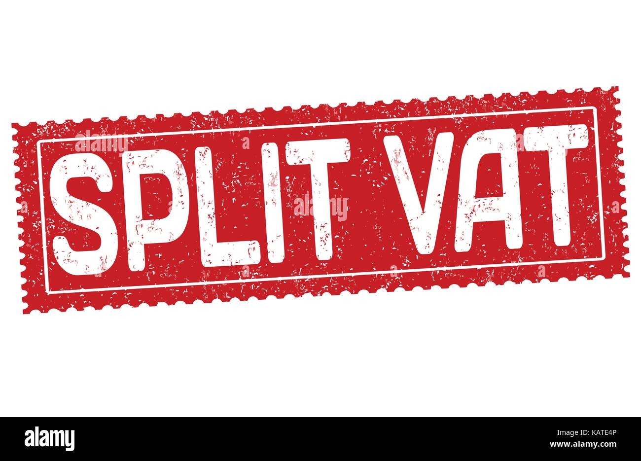 Split vat grunge rubber stamp on white background, vector illustration ...